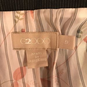 G2000 | Jackets & Coats | G200 Black Pinstriped Blazer Jacket Wool ...